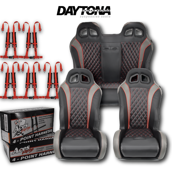 Carbon Edition Daytona Seats and Bench Seat Bundle RZR 1000/Turbo ...