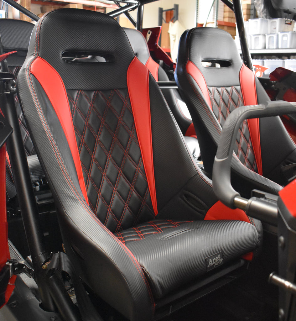 (Red) Apex Suspension Seats (Harness Bundle) – Aces Racing
