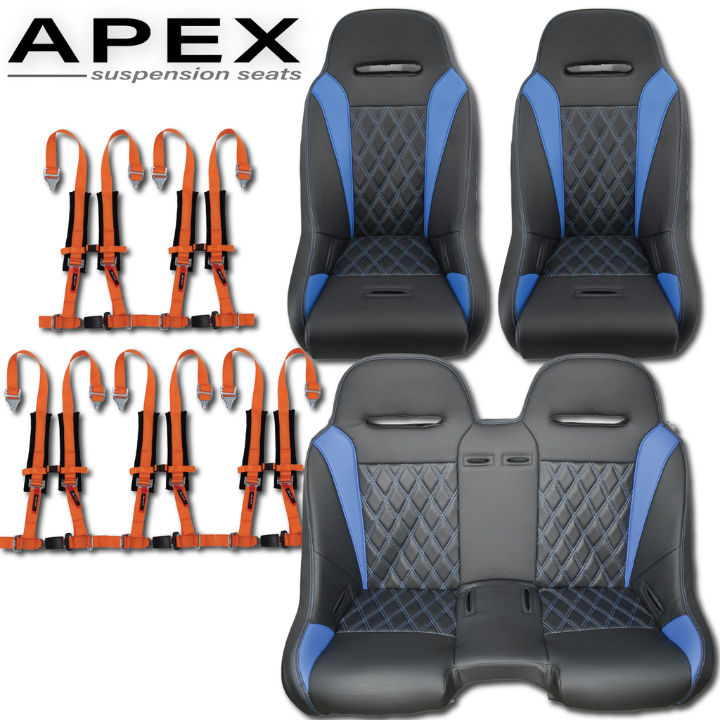 Apex Bench Seat Bundle (with Harnesses) – Aces Racing